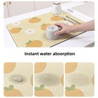 China Rectangle Kitchen Tableware Home Restaurant Hotel Polyester Dish Drying Mat Quick Dry for sale