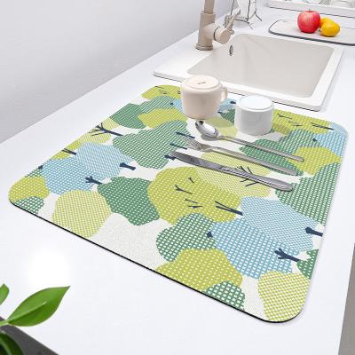 China 30*40cm/40*50cm Kitchen Drying Mat for Stone Countertops Customizable and Durable for sale