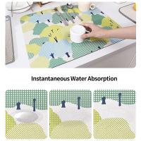 China 30*40cm/40*50cm Kitchen Drying Mat for Stone Countertops Customizable and Durable for sale