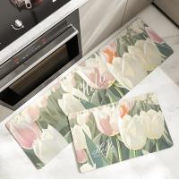 China Simple Flower Kitchen Mat Absorbent and Wear-Resistant Long Strip Carpet for Household for sale