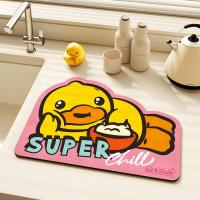 China Customizable Cute Cartoon Pattern Kitchen Dish Drying Super Drainage Mat Make It Your Own for sale