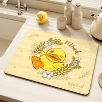 China Customizable Cute Cartoon Pattern Kitchen Dish Drying Super Drainage Mat Make It Your Own for sale