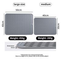 China Custom Eco-friendly Silicone Dish Drying Mat Heat Resistant Trivet for Kitchen Counter for sale