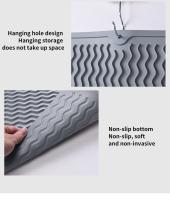 China Custom Eco-friendly Silicone Dish Drying Mat Heat Resistant Trivet for Kitchen Counter for sale