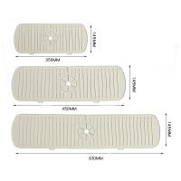 China Custom Size Silicone Countertop Drain Pad for Kitchen Bathroom Faucet Splash Guard Mat for sale