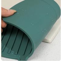 China Custom Size Silicone Countertop Drain Pad for Kitchen Bathroom Faucet Splash Guard Mat for sale