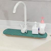 China Custom Size Silicone Countertop Drain Pad for Kitchen Bathroom Faucet Splash Guard Mat for sale