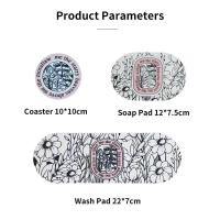 China Modern Natural Diatom Mud Bath Mat Drying Mat Water Absorbing Fiber Diatomite Soap Mat for sale