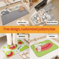 China Non Slip Waterproof Kitchen Door Rug Mat for Anti Fatigue Washable Teppich Floor Mat for sale