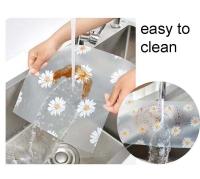 China Washable EVA Kitchen Cabinet Drawer Tool Shelf Liner with Small Chrysanthemum Pattern for sale