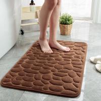 China Custom Logo Cobblestone Embossed Bathroom Non-slip Carpets for Bathtub and Shower Room for sale