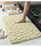 China Custom Logo Cobblestone Embossed Bathroom Non-slip Carpets for Bathtub and Shower Room for sale