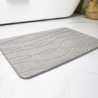 China Design Anti Slip Diatom Bath Stone Mat for Bathroom Grey/Custom Design Style CLASSIC for sale