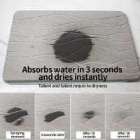 China Design Anti Slip Diatom Bath Stone Mat for Bathroom Grey/Custom Design Style CLASSIC for sale