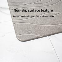 China Design Anti Slip Diatom Bath Stone Mat for Bathroom Grey/Custom Design Style CLASSIC for sale