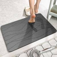 China Design Anti Slip Diatom Bath Stone Mat for Bathroom Grey/Custom Design Style CLASSIC for sale