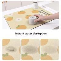 China Stocked Kitchen Counter Dish Tools Dustproof Anti-Slip Eco-Friendly Quick Drying Mat for sale