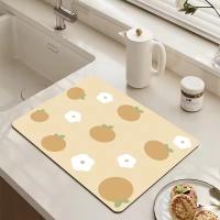 China Stocked Kitchen Counter Dish Tools Dustproof Anti-Slip Eco-Friendly Quick Drying Mat for sale