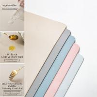 China Heat Resistant Drying Mat for Kitchen Waterproof Absorption Diatomite Dish Mat 30*40Cm for sale