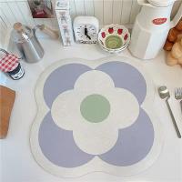 China Non Slip Rectangle Rubber Mat for Kitchen Diatomaceous Earth Dish Drying Mat in Bulk for sale