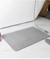 China Non Anti Slip Quick Drying Diatomaceous Earth Stone Bath Mat Custom Size 60*39cm for sale