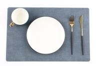 China Xin Hui Kitchen or Dining Table Mat Place Mat with Printing Pattern in Grey and Black for sale
