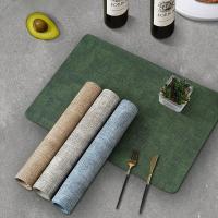 China Xin Hui Kitchen or Dining Table Mat Place Mat with Printing Pattern in Grey and Black for sale