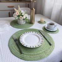 China Waterproof Washable Non Slip Mat for Transitional Design Style Placemats in Round Shape for sale