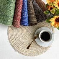 China Waterproof Washable Non Slip Mat for Transitional Design Style Placemats in Round Shape for sale