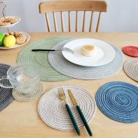 China Waterproof Washable Non Slip Mat for Transitional Design Style Placemats in Round Shape for sale