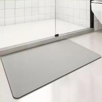 China Customized Non Slip Bath Mat Sustainable Light Grey for Bathroom Floor Safety Comfort for sale