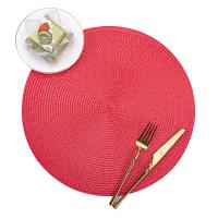 China Blue PVC Golden Round Christmas Dining Table Place Mat for Dining Room and Luxury for sale
