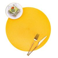 China Blue PVC Golden Round Christmas Dining Table Place Mat for Dining Room and Luxury for sale