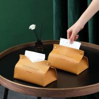 China Retro Car Design Leather Square Tissue Box Holder for Reusable Toilet Paper and Decor for sale