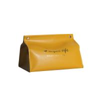 China Retro Car Design Leather Square Tissue Box Holder for Reusable Toilet Paper and Decor for sale