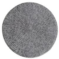 China Non-Slip PVC Woven Individual Table Mat for Commercial Buyers Caterers Canteens Blue for sale