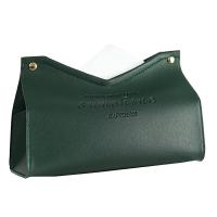 China Simple Style Rectangle Custom Luxury Nordic Type PU Leather Gold Paper Tissue Box Cover for sale