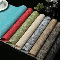 China Customized Logo Acceptable Square Plastic Washable PVC Placemats for Table Decoration for sale