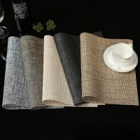 China Customized Logo Acceptable Square Plastic Washable PVC Placemats for Table Decoration for sale