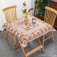China Oil-Proof PVC Round Plaid Tablecloth for 10-Person White Round Table Classic Style for sale