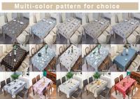 China 137cm*20m Waterproof Blue Golden Dining Wedding Nonwoven Waterproof Table Cloth Cover for sale