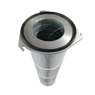 China 3 Lugs Cylindrical DIN Filter Cartridges Suitable For Compact Dust Collectors for sale