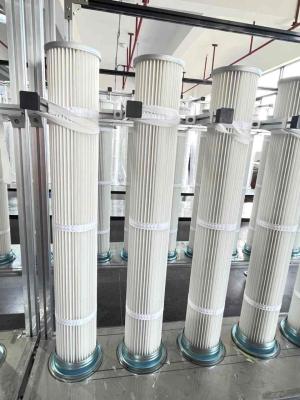China Long Pulse Jet High Filtration Efficiency PTFE-coated Polyester Industrial Filter Cartridge for Asphalt Plants for sale