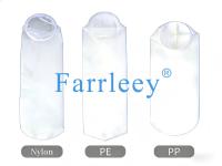 China Industrial Liquid Filter Bag with 800μm Micron Rating, Polypropylene Material, and Steel Ring Seal for sale