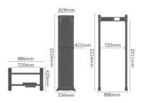 China MD-600FD High Performance 33 Zones Security Walk Through Scanner Gate Arched  Door Frame Metal Detector for sale