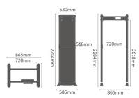 China MD-600HD High Performance 7-inch Display Security Equipment Gate  Walk Through Metal Detector for sale