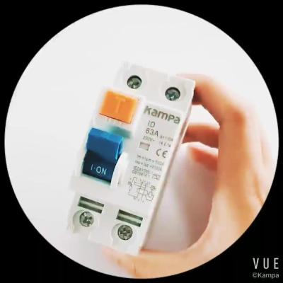 China 3 Pole Rcd Circuit Breaker, Kampa 63a Id RCCB Protection Device for sale