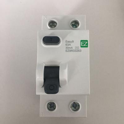 China Residual Current Circuit Breaker Kampa  EZ9R36240 Easy9 2 pole 30mA RCCB New types for sale