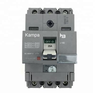 China H3 Moulded Case Circuit Breaker X160 3P 18ka 20A HDA020Z mccb for sale
