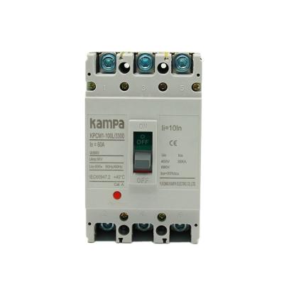 China High quality AC CM1 series 400V three pole 100a moulded circuit breaker for sale
